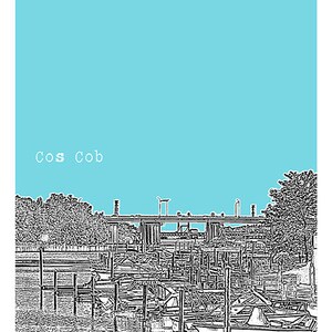 Cos Cob Connecticut Poster Print Art Skyline CT Version 1 - Etsy