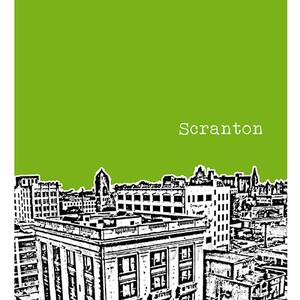 Scranton Poster Print Art Pennsylvania Skyline Downtown Item T2871 - Etsy