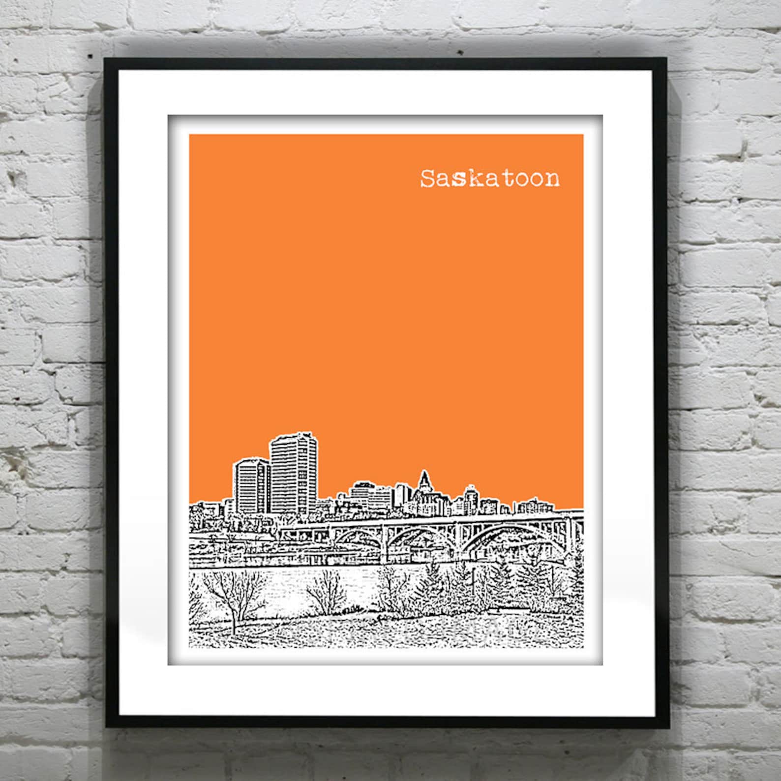 Saskatoon Canada Skyline Poster Art Print - Etsy