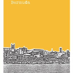 Bermuda Poster Art Print Skyline Hamilton Bermuda - Etsy