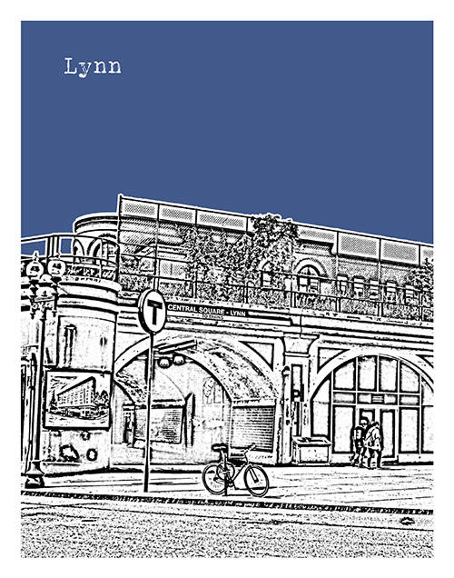 Lynn Massachusetts Skyline Poster Art Print MA Version 3 - Etsy
