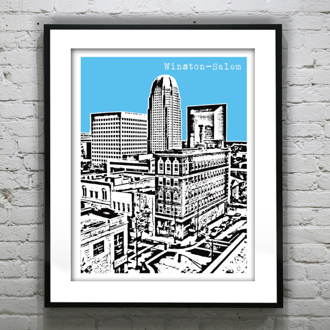 Winston-salem Art Print Poster Original North Carolina NC Item T2572 - Etsy