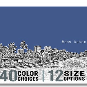 Boca Raton Florida Skyline Poster Art Print FL Item T2358 - Etsy