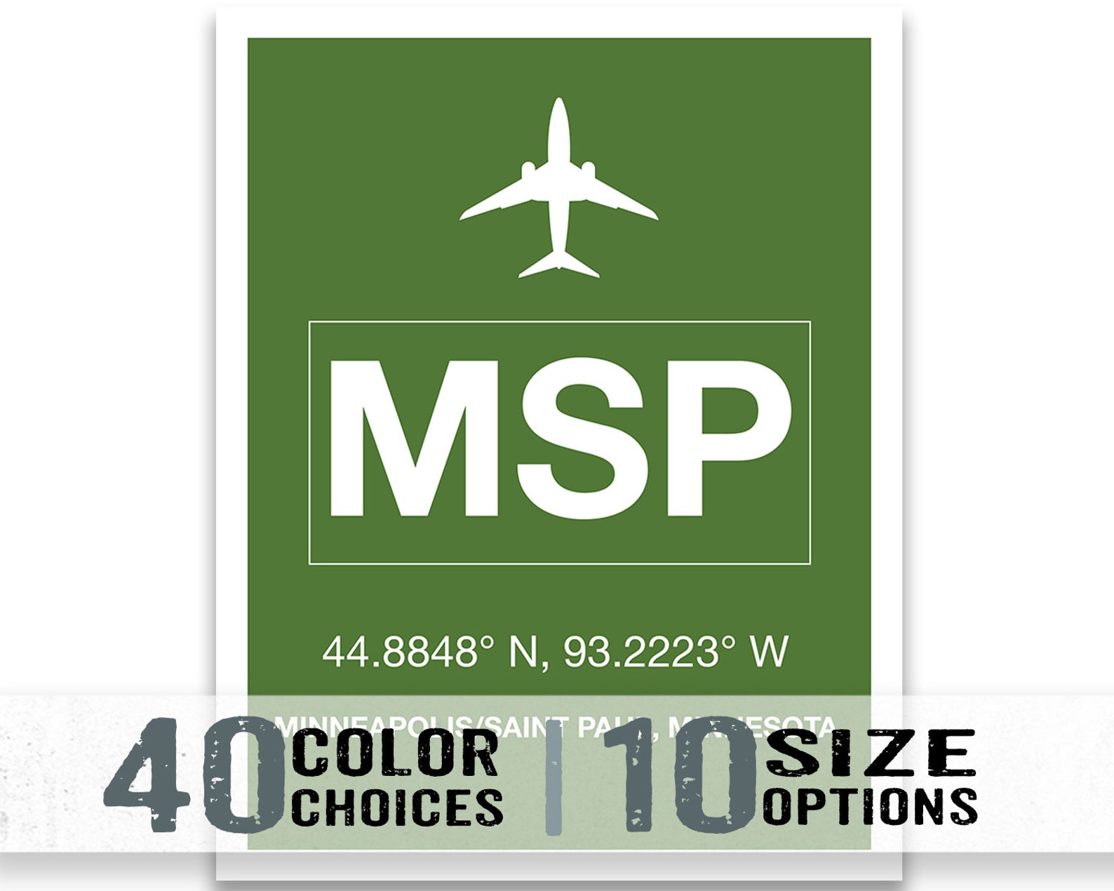 MSP Minneapolis St. Paul International Airport Aviation Poster | Etsy