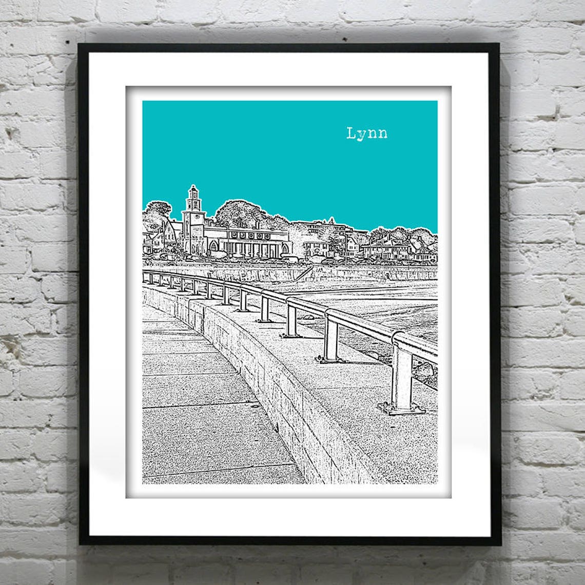 Lynn Massachusetts Skyline Poster Art Print MA Version 4 - Etsy