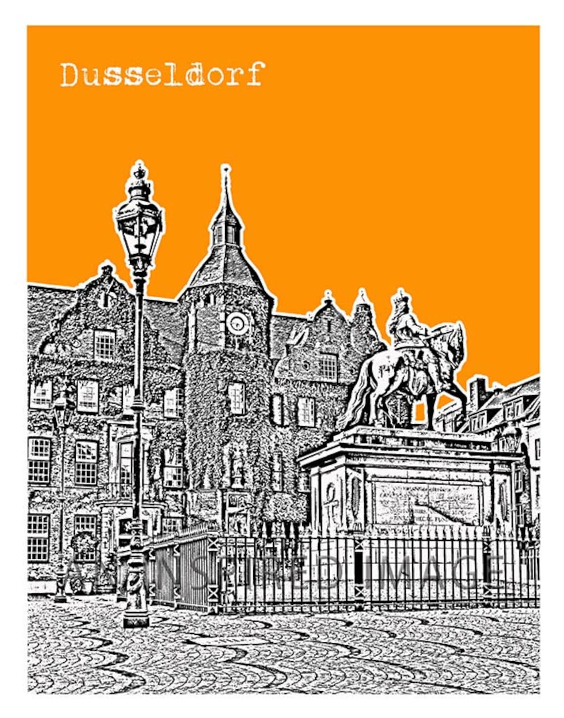 Dusseldorf Germany Poster Print Art Skyline - Etsy