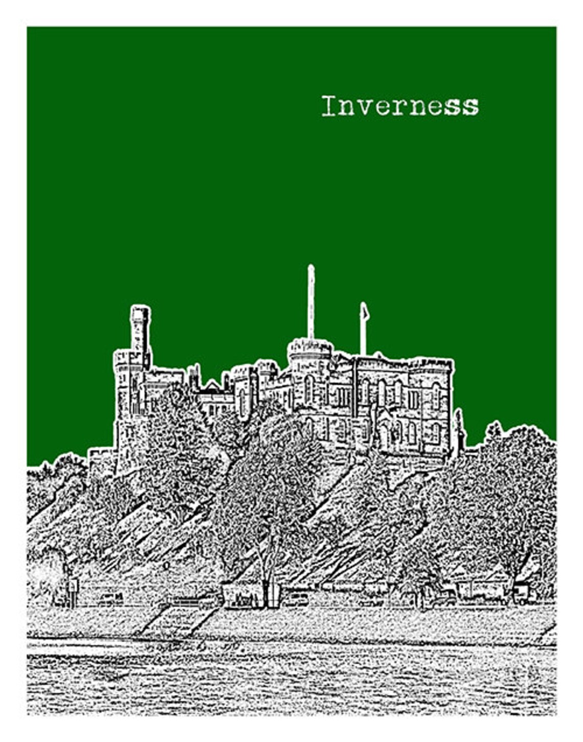 Inverness Scotland Skyline Poster Art Print Item T2714 - Etsy Italia