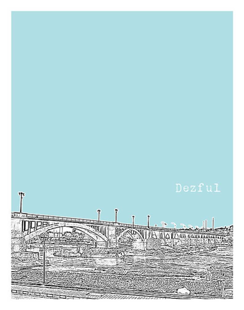 Dezful Iran Poster Art Print City Skyline - Etsy