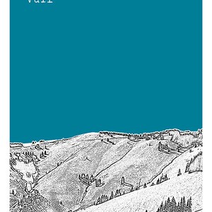 Vail Colorado Skyline Poster Art Print CO Item T2476 - Etsy