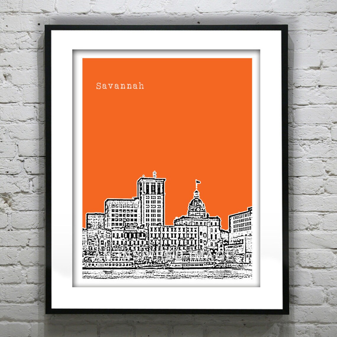 Savannah Georgia Skyline Poster Art Print GA Item T2447 - Etsy