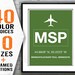 MSP Minneapolis St. Paul International Airport Aviation Poster Art ...