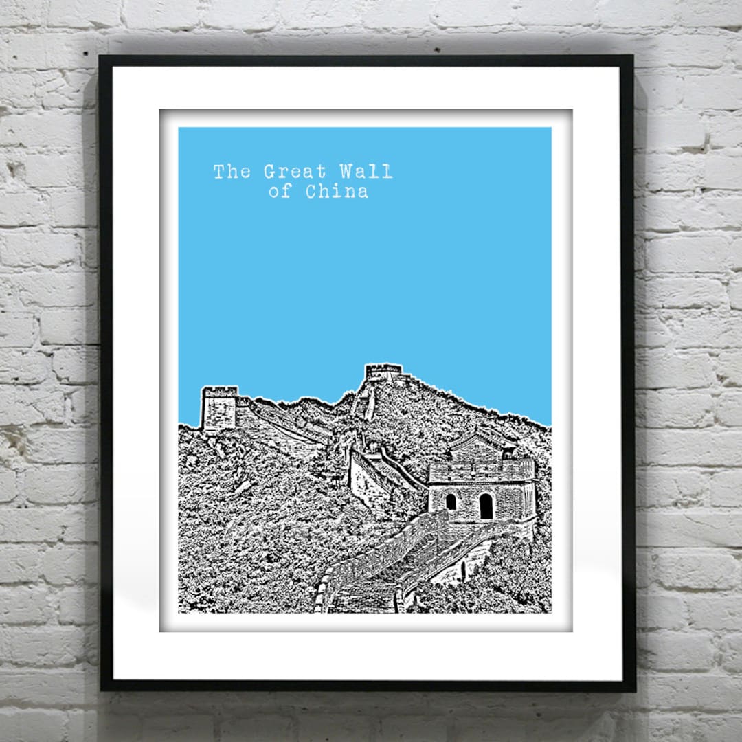 Great Wall of China Poster Landmark Art Print China - Etsy