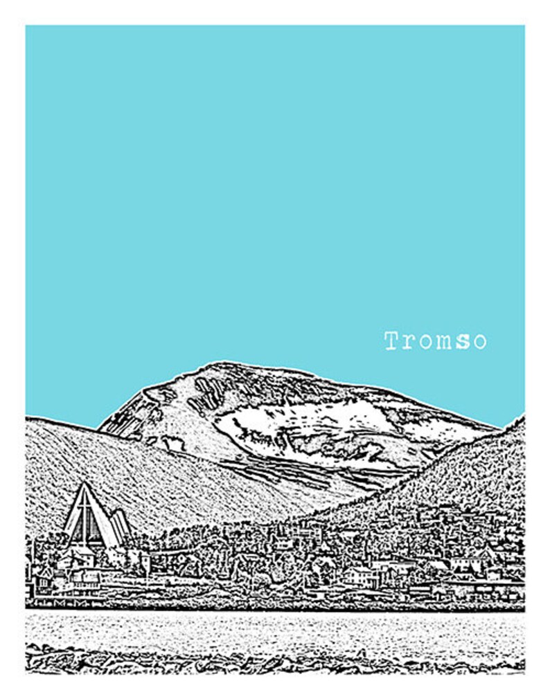 Tromso Norway City Skyline Poster Art Print Item T4517 - Etsy