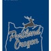 Portland Oregon White Stag Sign Poster Art City Skyline Print Item ...