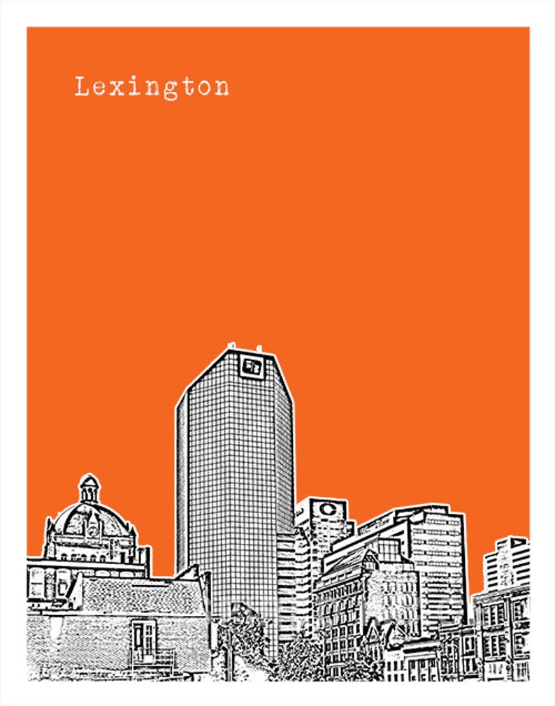 Lexington Kentucky Poster Art Print Skyline - Etsy