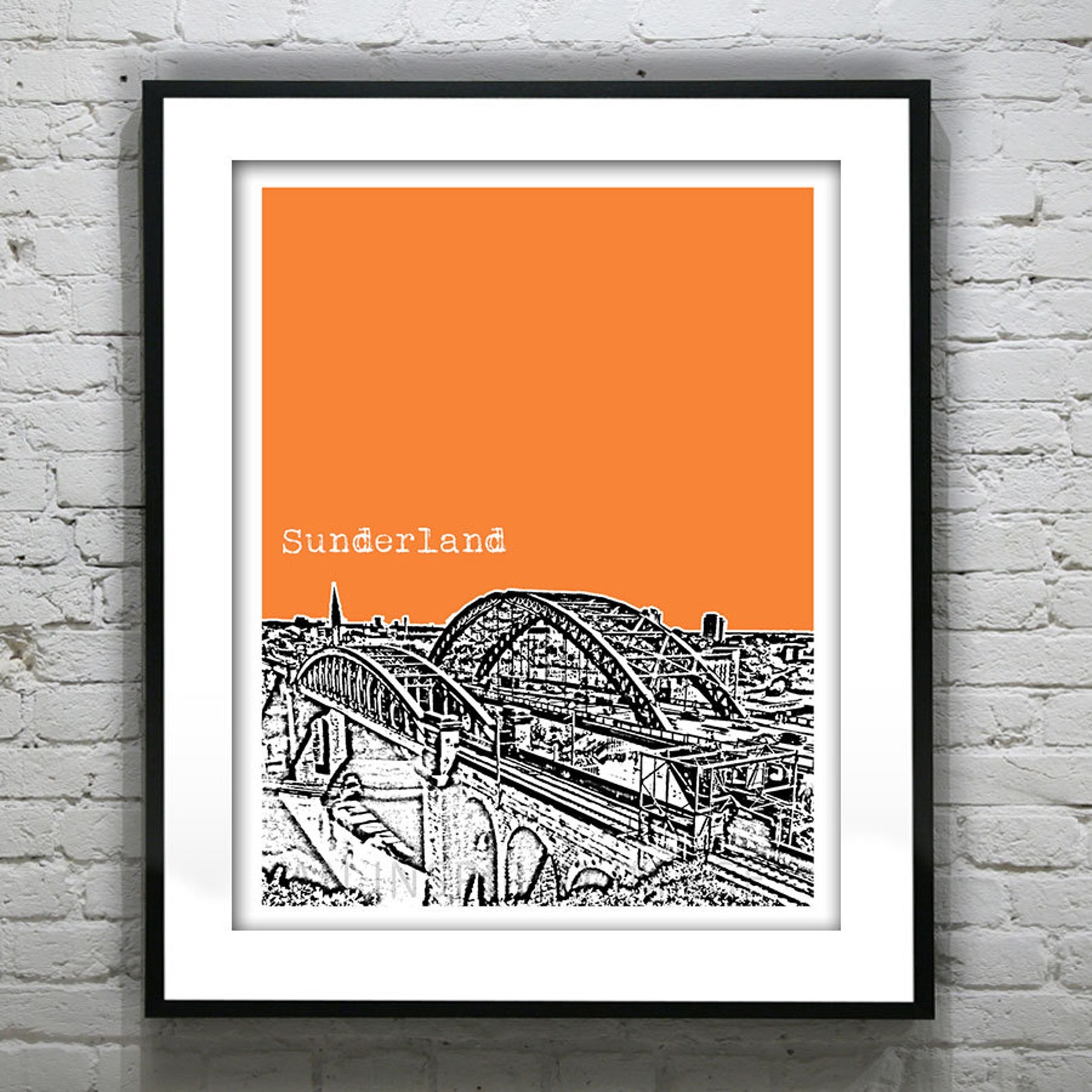 Sunderland England Poster Art Print Wearmouth Bridge Britain UK Item ...