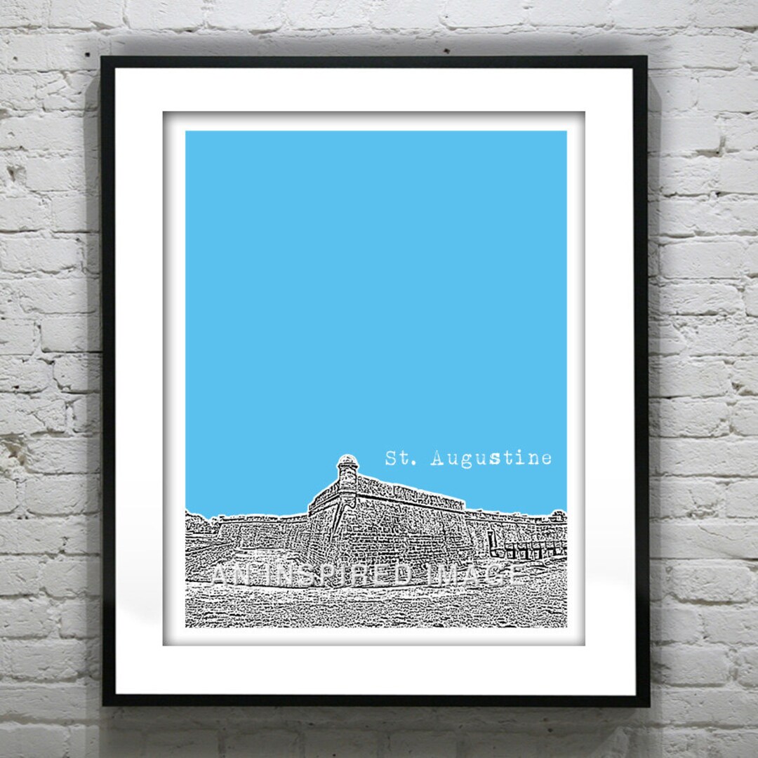 St. Augustine Poster Art Print Castillo De San Marcos Florida FL Item ...