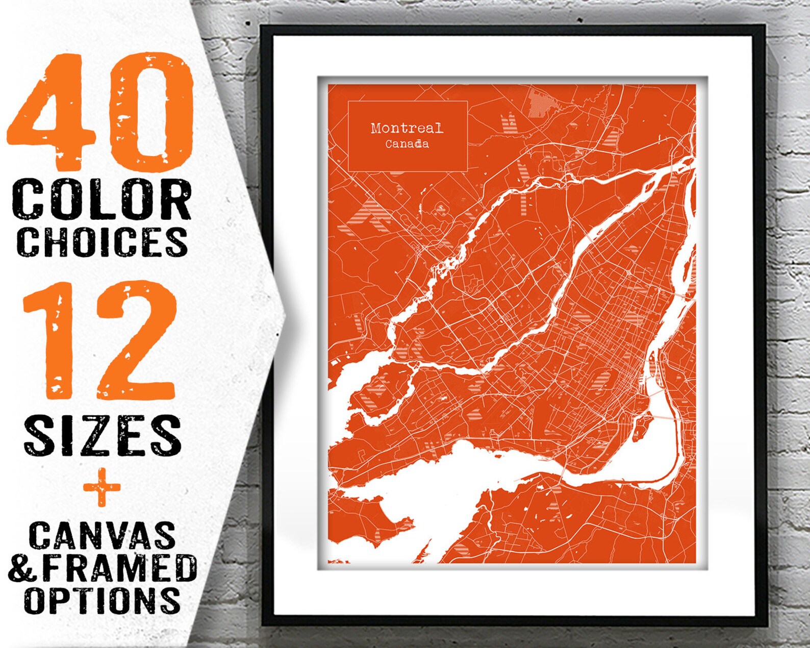 Montreal Canada Blueprint Map Portrait Poster Art Print Item T - Etsy