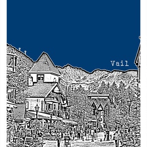 Vail Colorado Skyline Poster Art Print CO Item T2352 - Etsy
