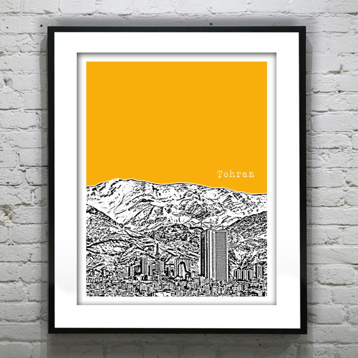 Tehran Poster Art Print City Skyline Tehran Province Iran | Etsy