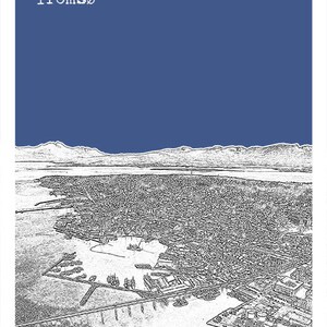 Tromso Skyline Poster Art Print Norway Item T4514 - Etsy
