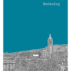 Berkeley Skyline Poster Art Print California CA Item T4562 - Etsy