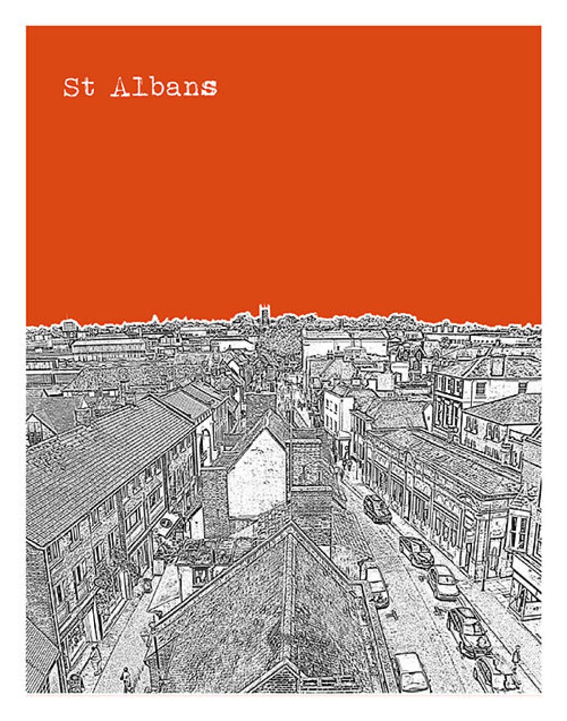 St Albans England Poster Art Print UK United Kingdom - Etsy UK