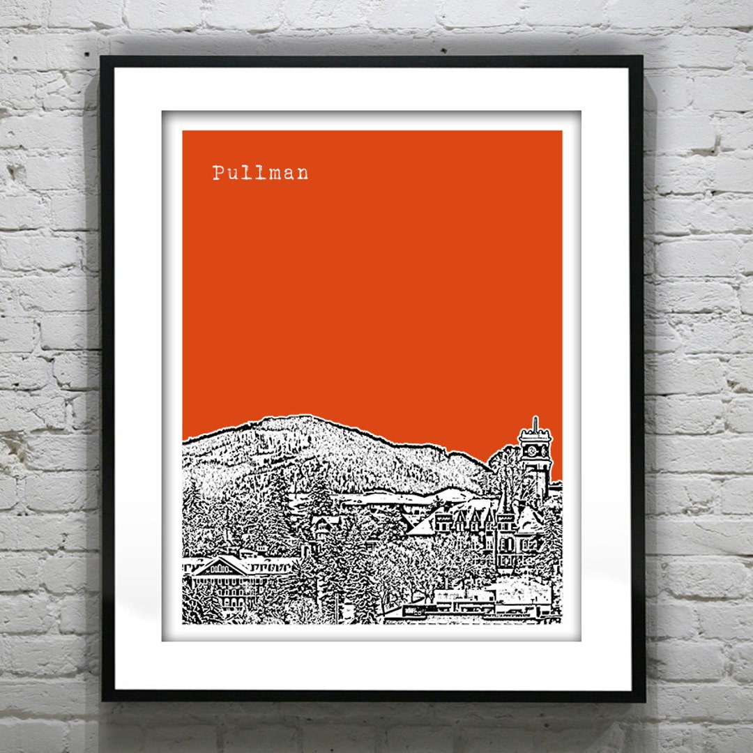 Pullman Washington Skyline Poster Art Print - Etsy