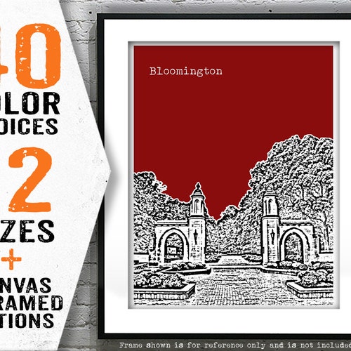 18x24 Bloomington Indiana Giclée Print Poster - Etsy