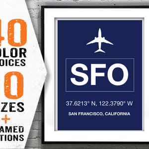 SFO San Francisco International Airport Aviation Poster Art Print ...