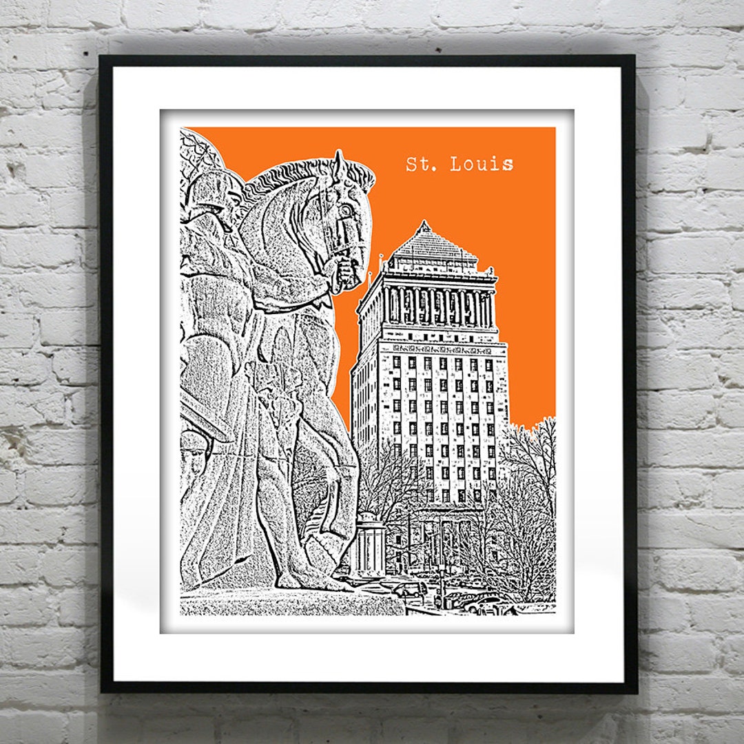 St. Louis Poster City Skyline Art Print Missouri MO Item T2234 - Etsy