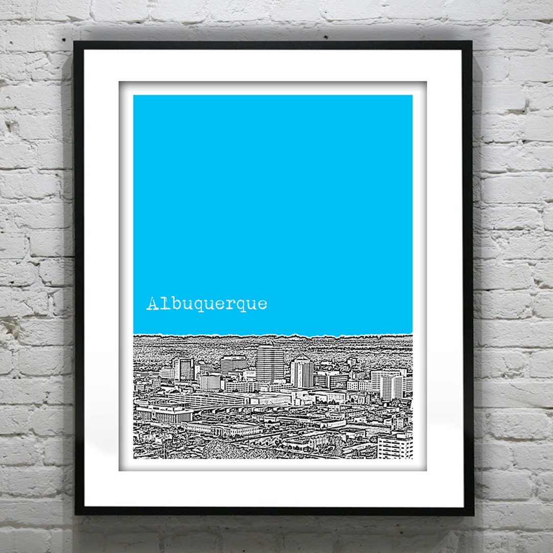 Albuquerque New Mexico Skyline Art Print Poster Item T5462 - Etsy