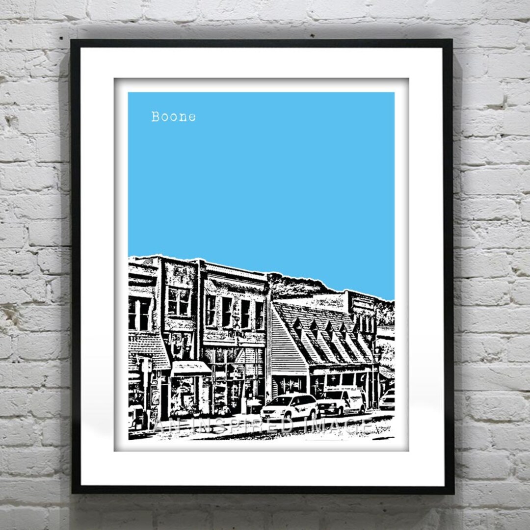 Boone Skyline Art Poster Print North Carolina NC Item T5131 - Etsy