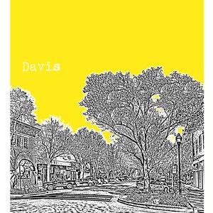 Davis California Poster Art Skyline Print Item T1264 - Etsy