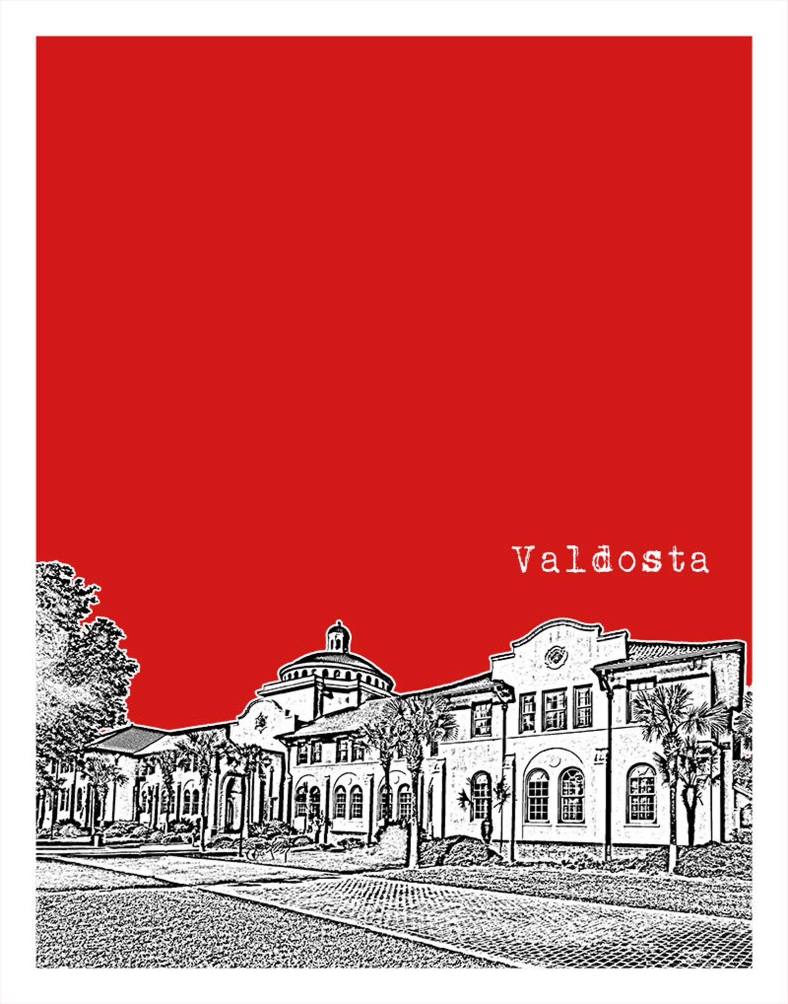 Valdosta Georgia Poster Print Art Skyline State GA - Etsy