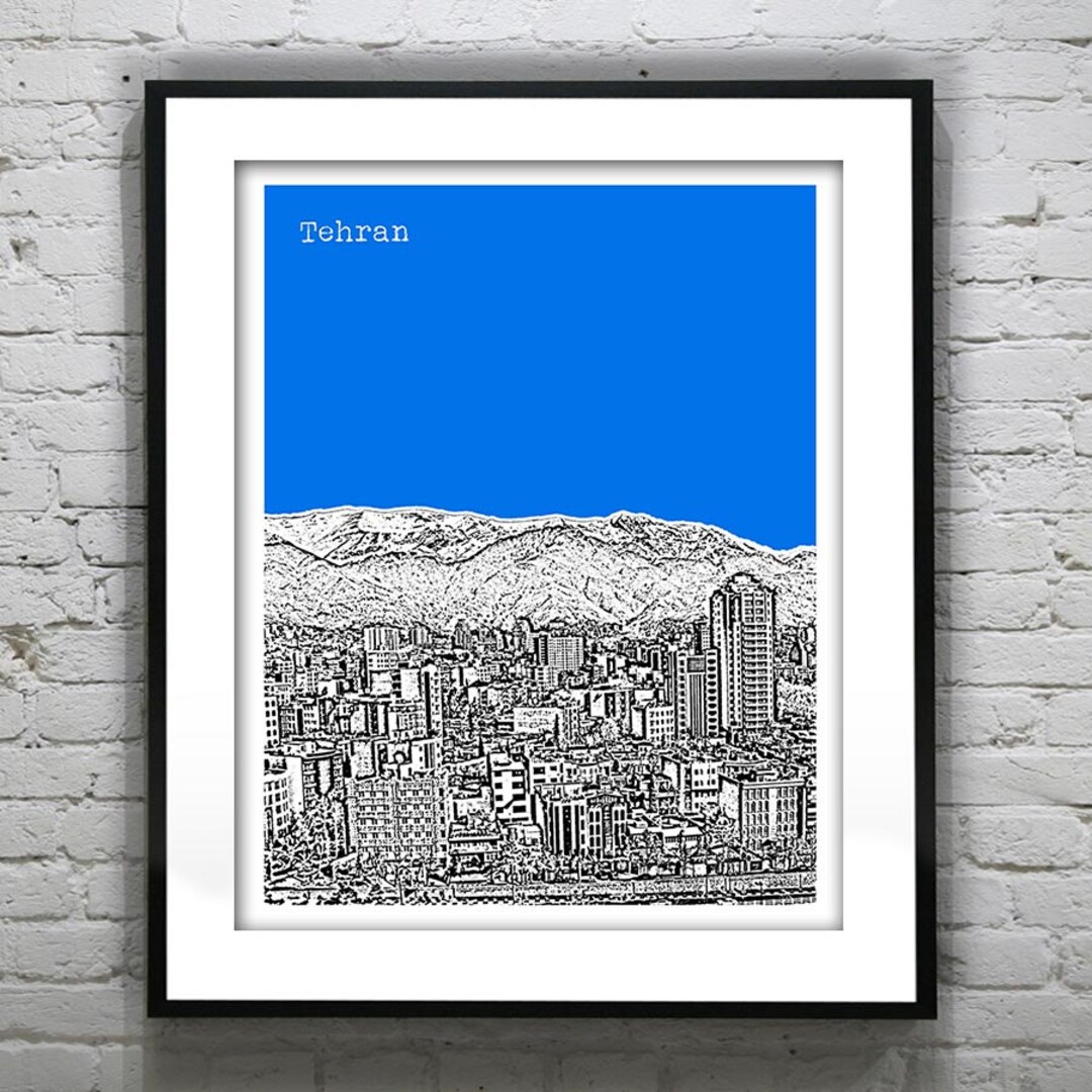 Tehran Poster Art Print City Skyline Tehran Province Iran Item T4537 - Etsy