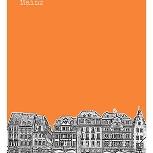 Mainz Skyline Poster Art Print Germany - Etsy