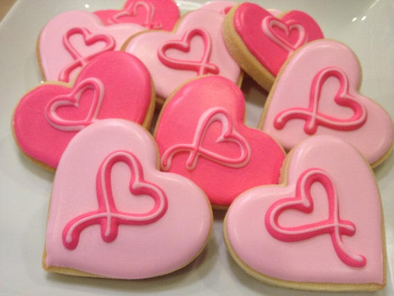 Items similar to Awareness Ribbon decorated sugar cookies (1 dozen) on Etsy