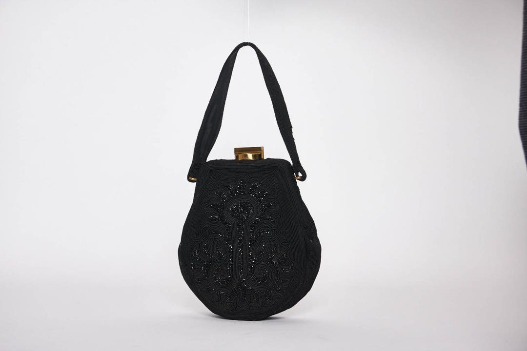 Jet Bead Bag Vintage 1930s Revival Vintage Boutique - Etsy