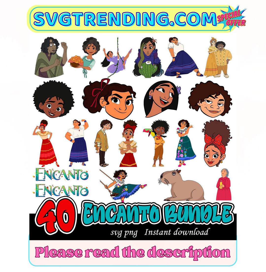 Encanto Clipart PNG Bundle Transparent Backgrounds Digital - Etsy