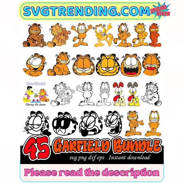 Cricut Garfield Svg - Etsy