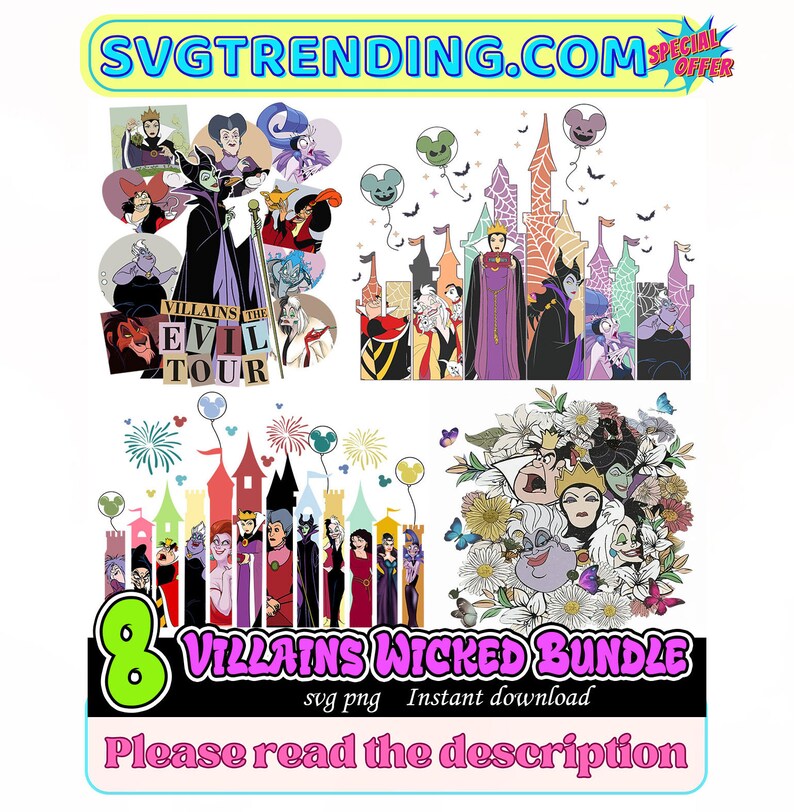 Villains Wicked Png Disney Villains Png Bad Witches Club - Etsy