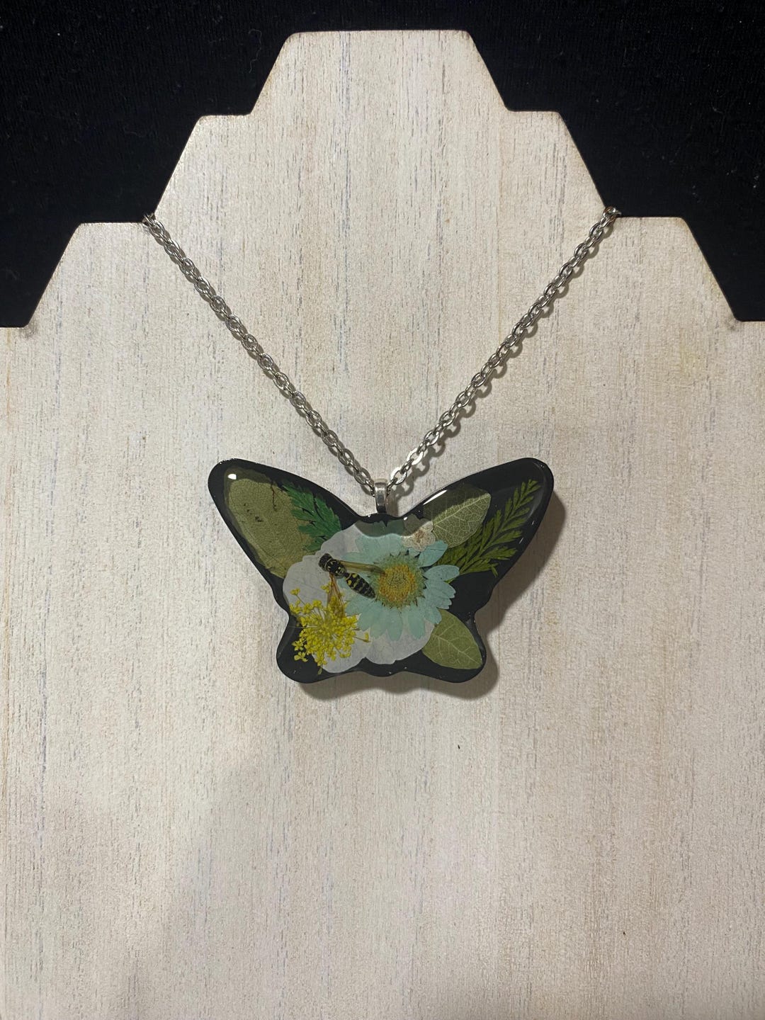 Wasp Butterfly Pendant, Real Insect Jewelry, Real Bug Jewelry, Cabinet ...