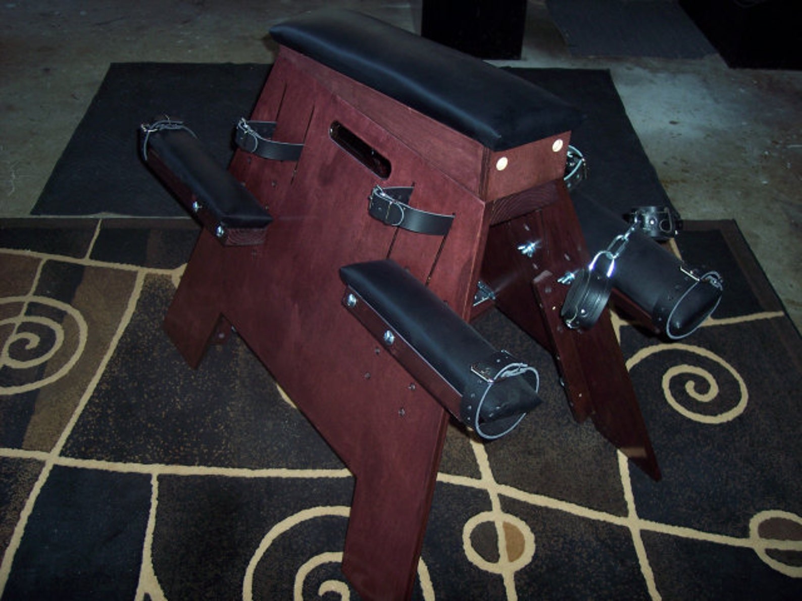 Bondagesexdungeon Furniture Spanking Bench Black Cherry Etsy
