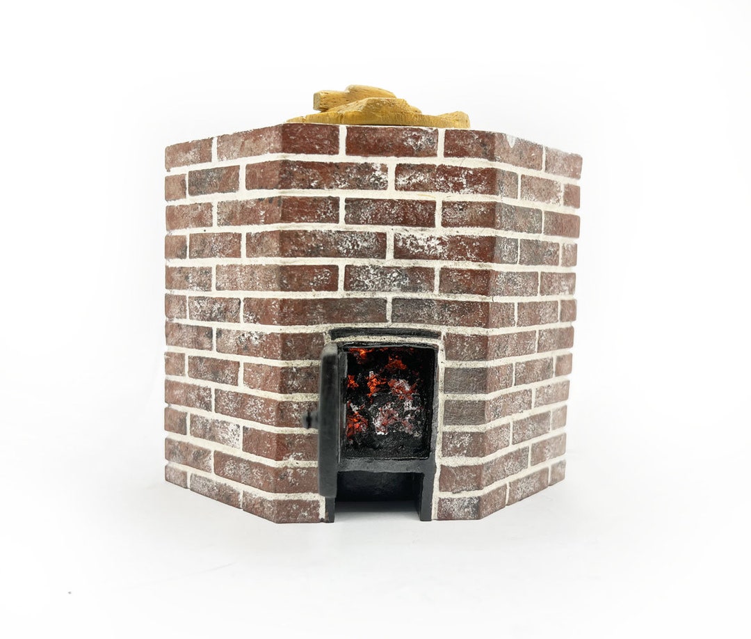 12th Scale Dolls House Brick Copper With Light-up Fire by Sussex Crafts ...
