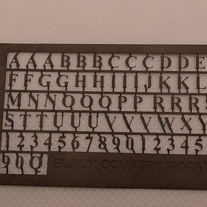 12th Scale Alphabet Sheet 5mm High by Ironwork and Black Country ...