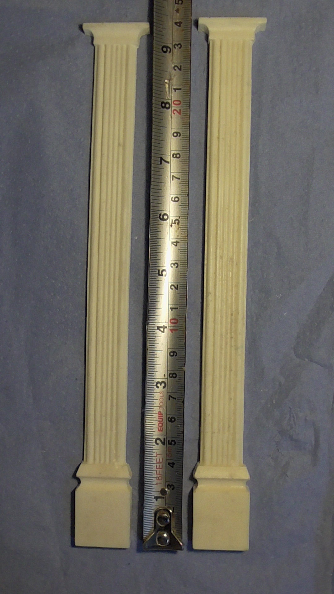 12th Scale Dolls House Pair of 9 1/2" High Flat Fluted Pillars AD8003 ...