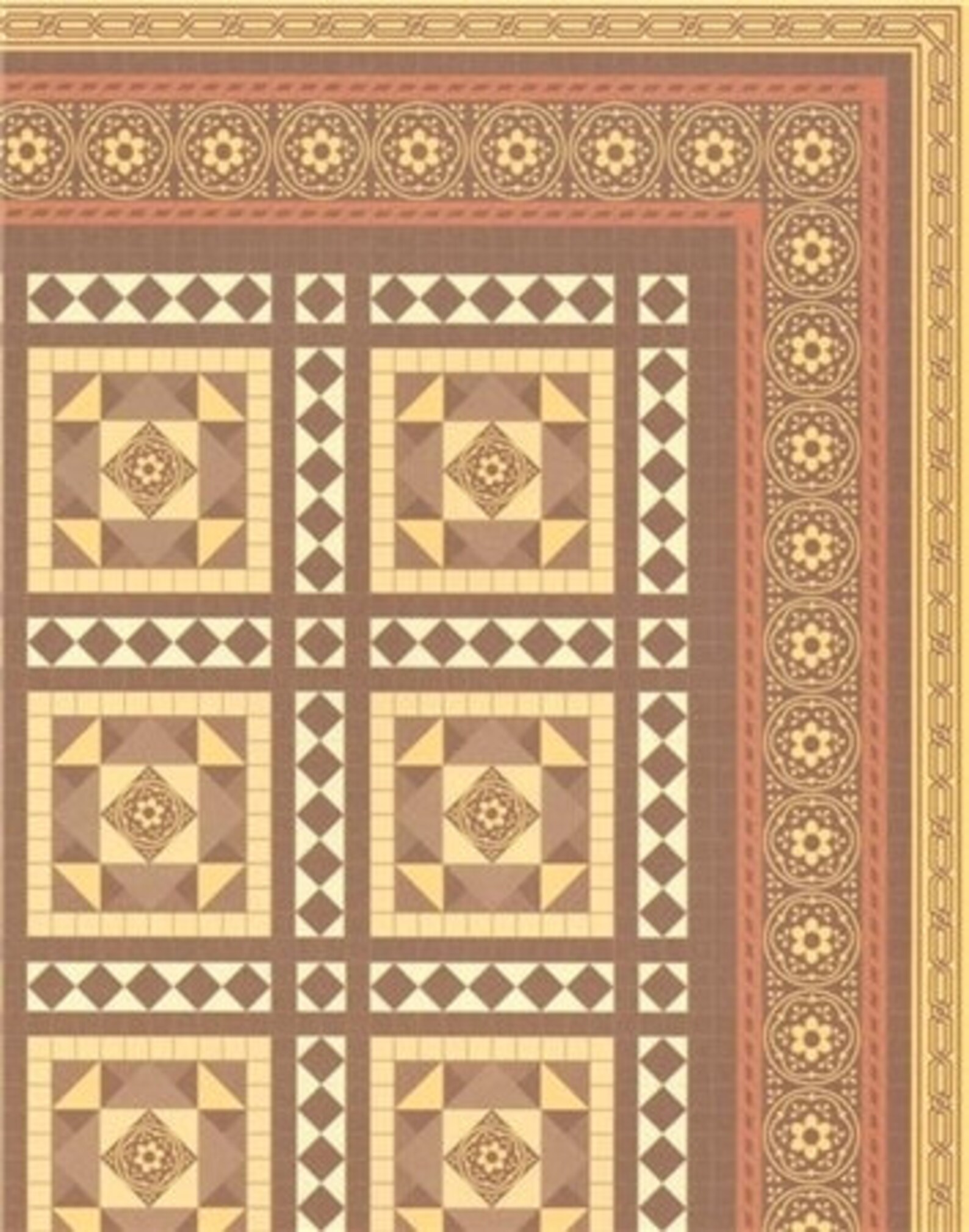 Doll House 1:12 Victorian Floor Tiles Paper PP95 | Etsy UK