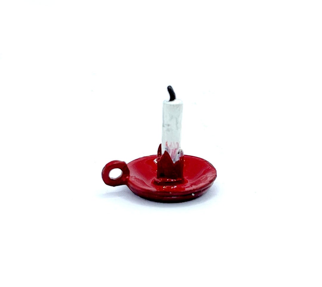 12th Scale Dolls House Hand Painted Candle Holders (wee Willie Winkie ...