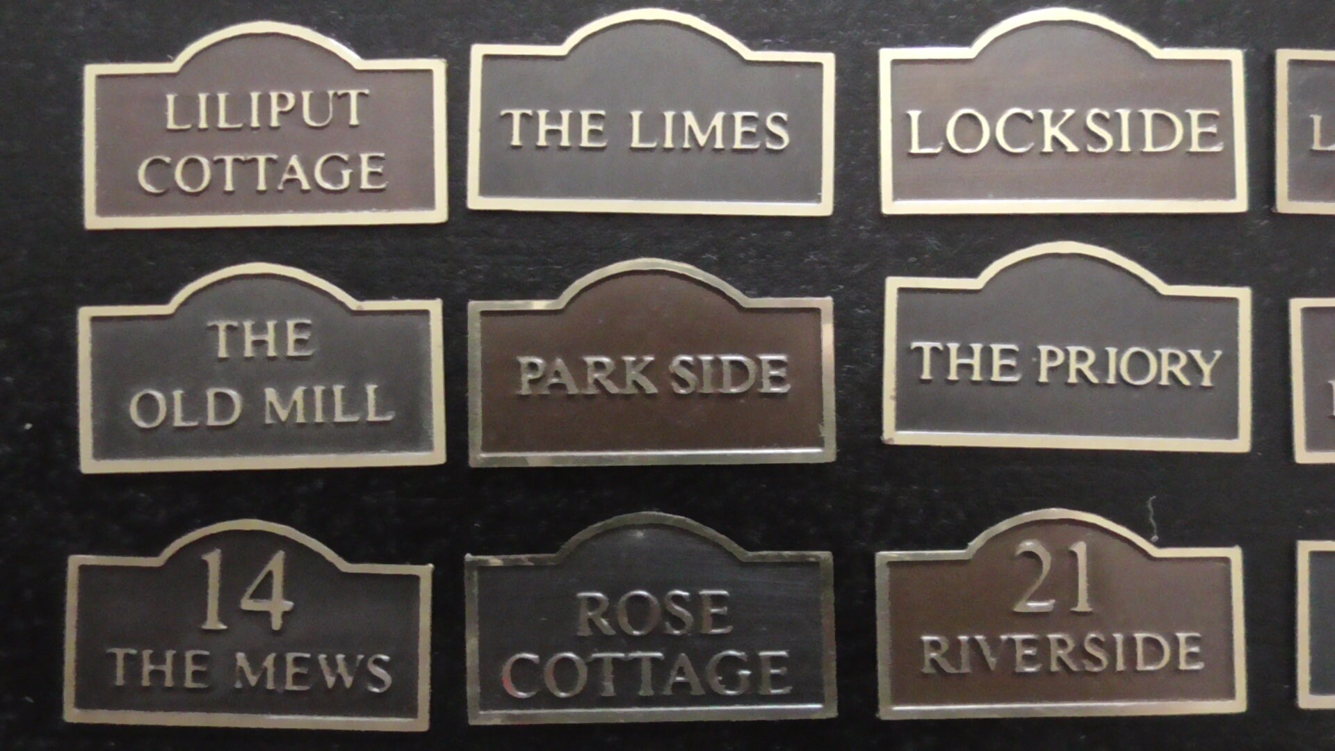 12th Scale House Name Signs 16 X 28 by Ironwork and Black Country ...